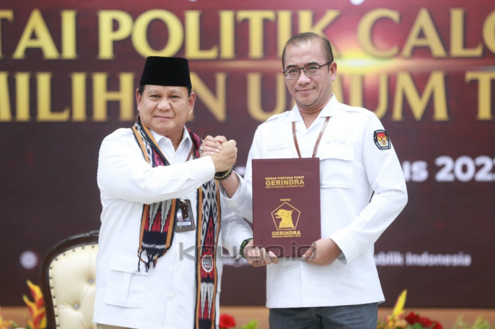 Partai Gerakan Indonesia Raya (Gerindra) Mendaftar ke KPU Sebagai Calon Peserta Pemilu Tahun ...